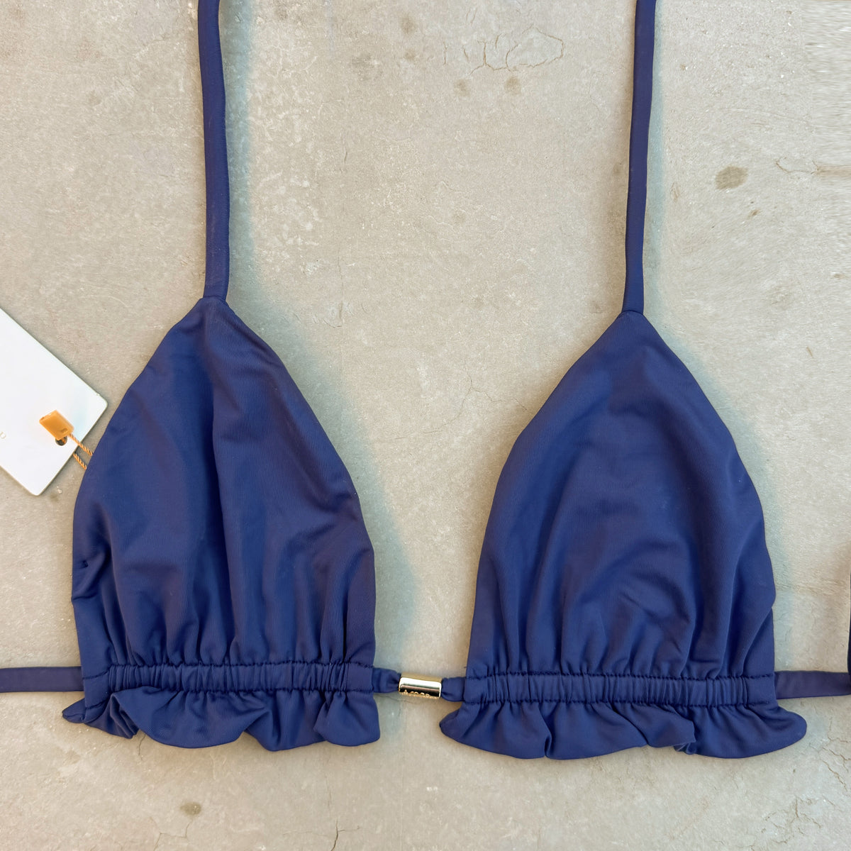 Navy Blue Triangle Frill Bikini Top – MyBrazilianShop
