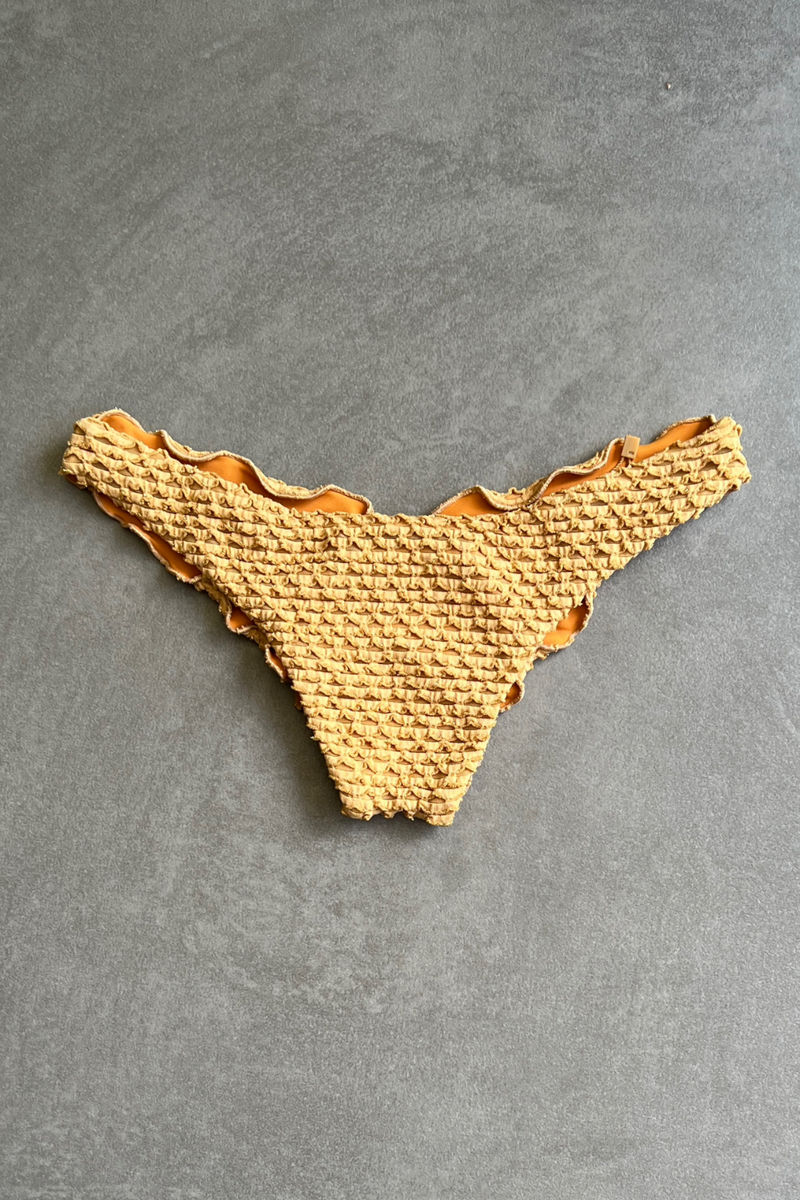 Golden Siren Mermaid Weave Textured Lili Ripple Bikini Bottom ...